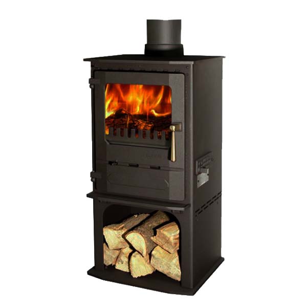 Dunsley Highlander 5 Enviro-Burn SG Solo with Log Store Woodburning ...