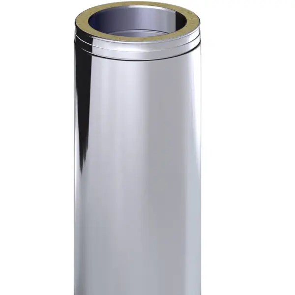 Dinak DW Design Twin Wall Flue Straight Length 960mm Stainless Steel ...